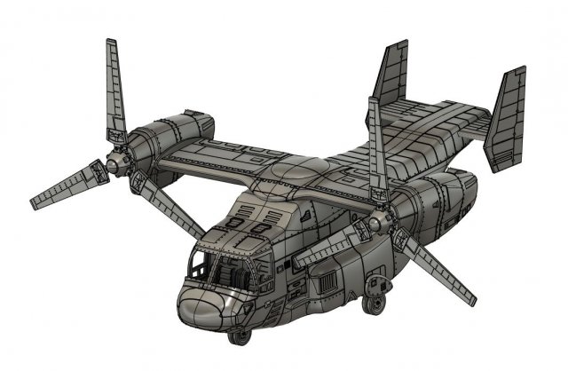 Osprey v22 military aircraft scale 118 3D Print Model in Toys 3DExport