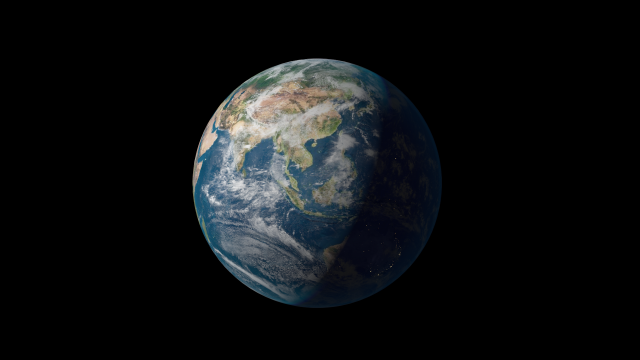 Realistic planet Earth 3D Model in Planets 3DExport
