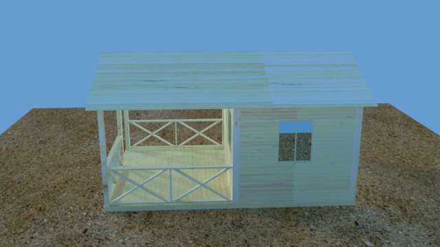 Simple log cabin 3D Model in Miscellaneous 3DExport
