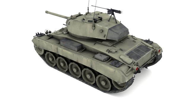 M24 Chaffee 3D Model in Tank 3DExport