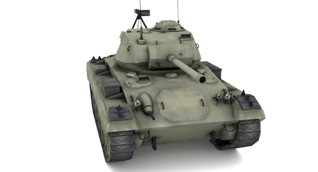 M24 Chaffee 3D Model in Tank 3DExport