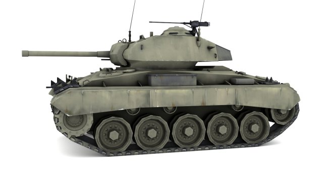 M24 Chaffee 3D Model in Tank 3DExport