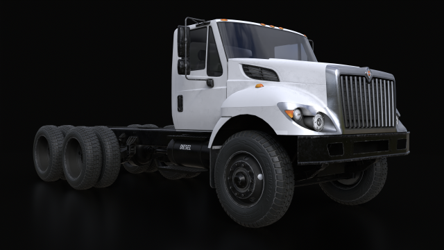 International Workstar 7400 Chassis White 3D Model in Truck 3DExport