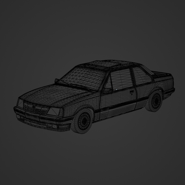 Chevrolet Monza Classic SE 500EF 1990 3D Model in Old Cars 3DExport