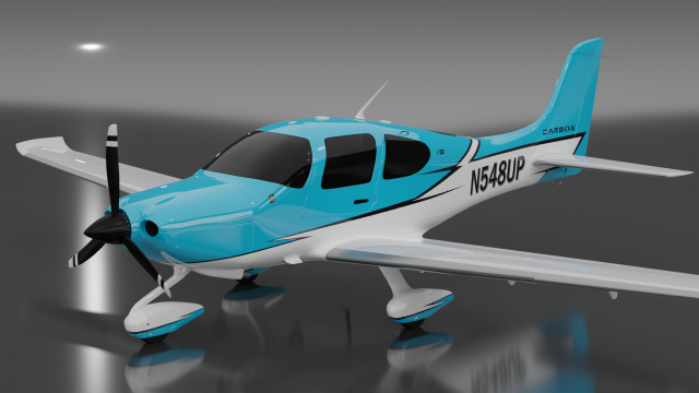 Cirrus SR22 - 8 colors included 3D Model in Commercial 3DExport