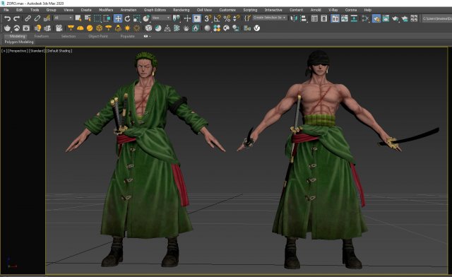 Roronoa Zoro - One Piece - 3d Character 3D Model in Man 3DExport