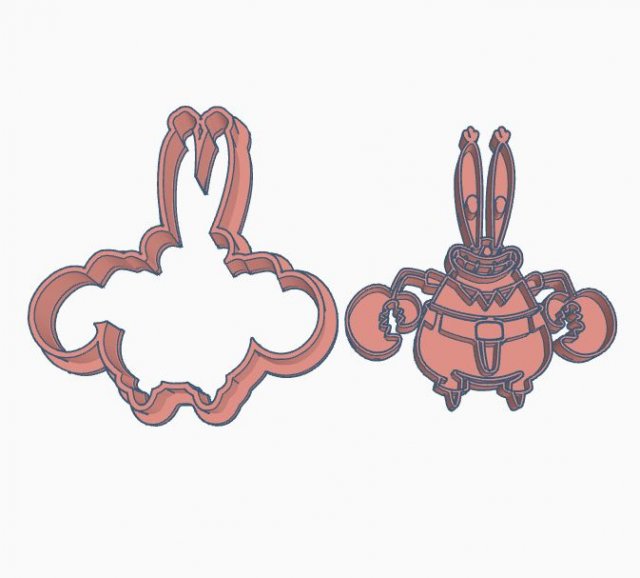COOKIE CUTTER SPONGEBOB SQUAREPANTS 3D Print Model in Child 3DExport
