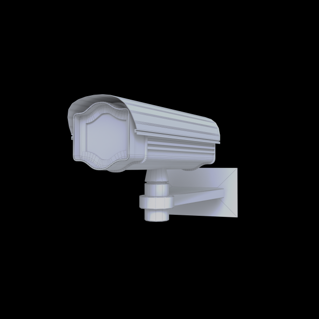 Surveillance camera 3D Model in Video 3DExport