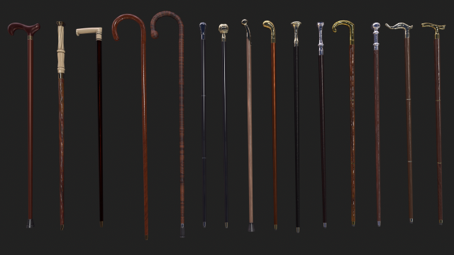 Walking sticks 3D Model in Other 3DExport
