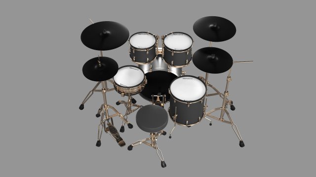 Roland V-Drums Acoustic Design Electronic Drum Set 3D Model in ...