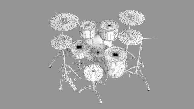 Roland V-Drums Acoustic Design Electronic Drum Set 3D Model in Percussion 3DExport