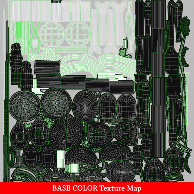 Kitchen Utensils Bundle 3D Model in Cookware Tools 3DExport