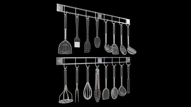 Kitchen Utensils Bundle 3D Model in Cookware Tools 3DExport