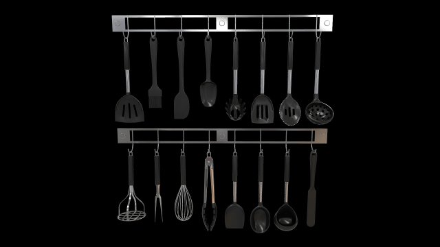 Kitchen Utensils Bundle 3D Model in Cookware Tools 3DExport