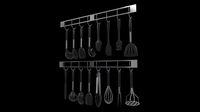 Kitchen Utensils Bundle 3D Model in Cookware Tools 3DExport