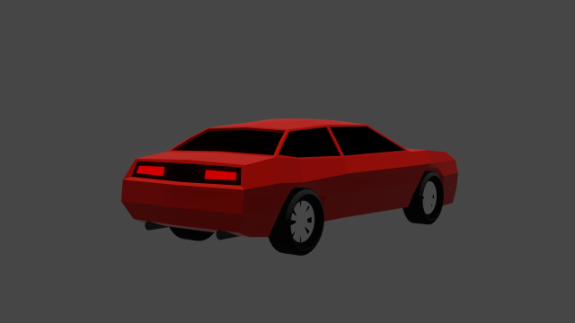 Low poly dodge challenger 3D Model in Cart 3DExport