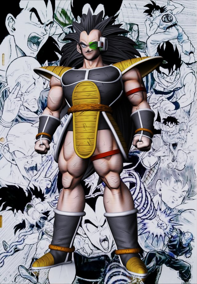 Raditz 3D Model in Toys 3DExport