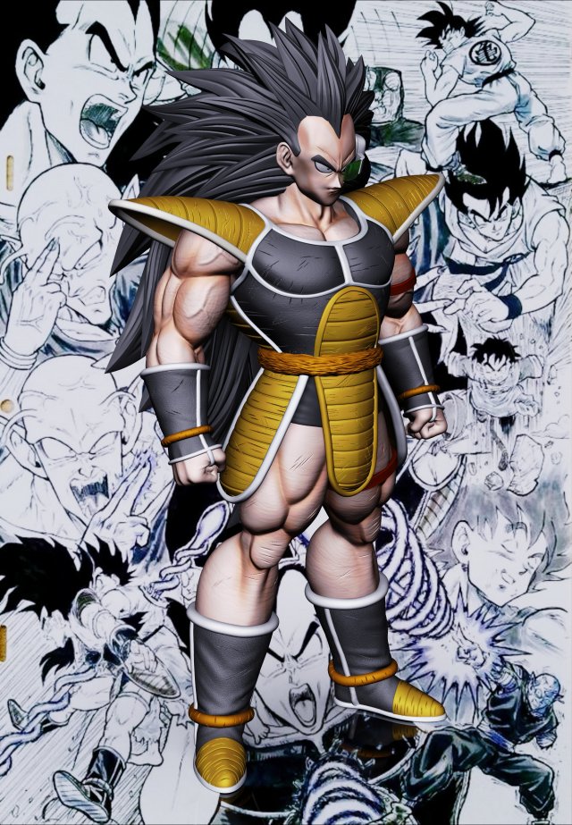 Raditz 3D Model in Toys 3DExport