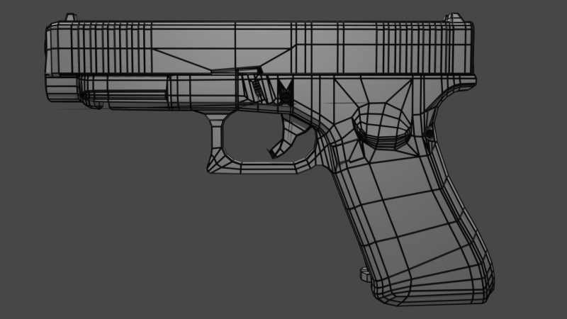 Glock 3D Model in Artillery 3DExport