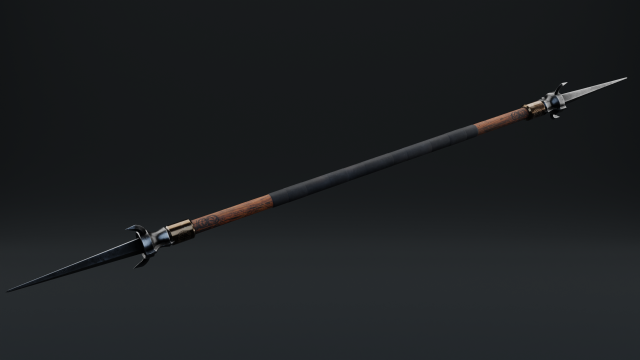 Viking Spear 2K 3D Model in Melee 3DExport