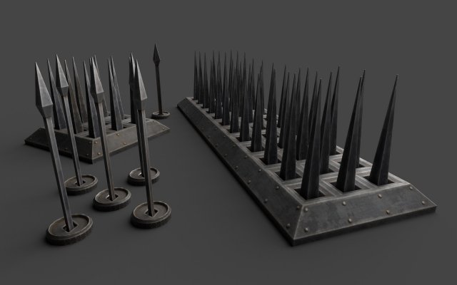 Spikes Traps 3D Model in Game Assets 3DExport