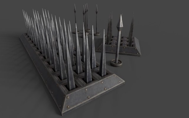Spikes Traps 3D Model in Game Assets 3DExport