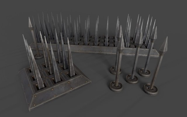 Spikes Traps 3D Model in Game Assets 3DExport