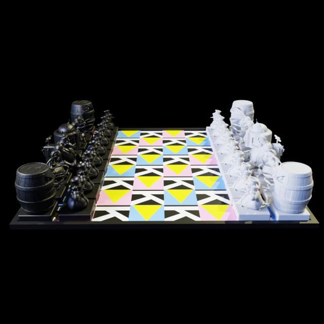 Chess Pack KAOS boss from DKC3 3D Print Model in Board Games 3DExport