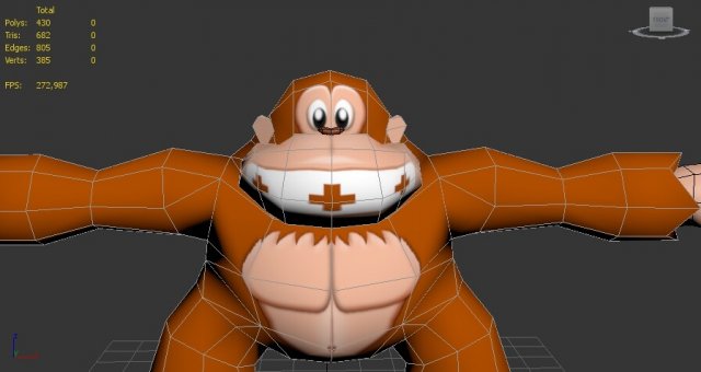 Donkey Kong Classic in Nintendo 64 style Low-poly 3D Model in Cartoon ...
