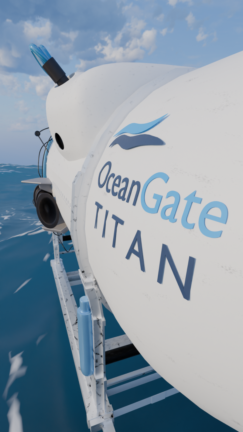 TITAN SUBMARINE OCEAN GATE 3D Model in Submarine 3DExport