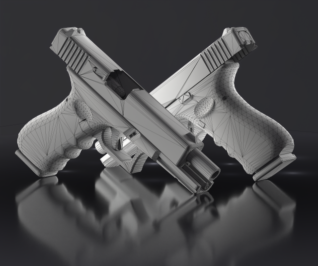 Glock 17 Pistol 3D Model in Pistol 3DExport
