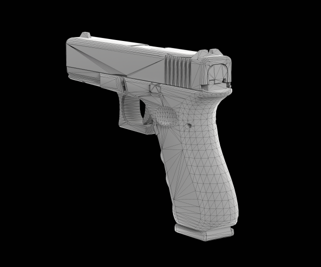 Glock 17 Pistol 3D Model in Pistol 3DExport