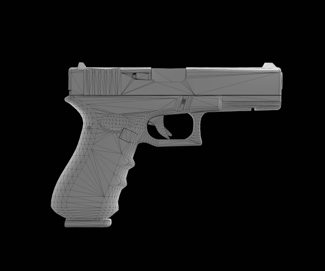 Glock 17 Pistol 3D Model in Pistol 3DExport