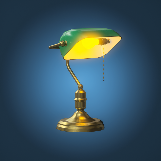 Banker lamp 3D Model in Table Lamps 3DExport