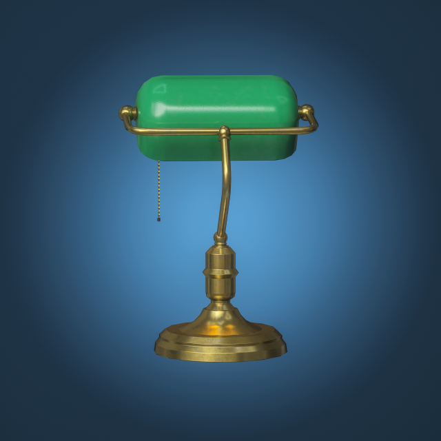 Banker lamp 3D Model in Table Lamps 3DExport
