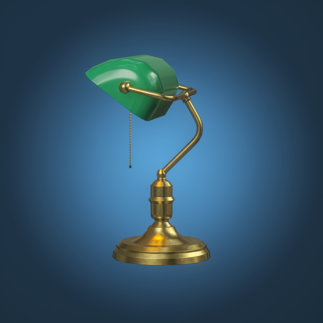 Banker lamp 3D Model in Table Lamps 3DExport