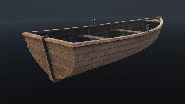 Rowboat 3D Model in Boats 3DExport
