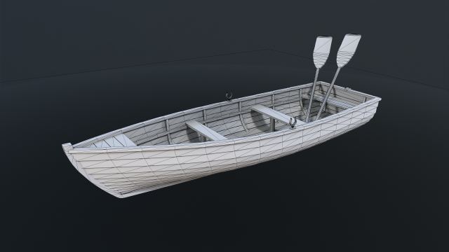 Rowboat 3D Model in Boats 3DExport
