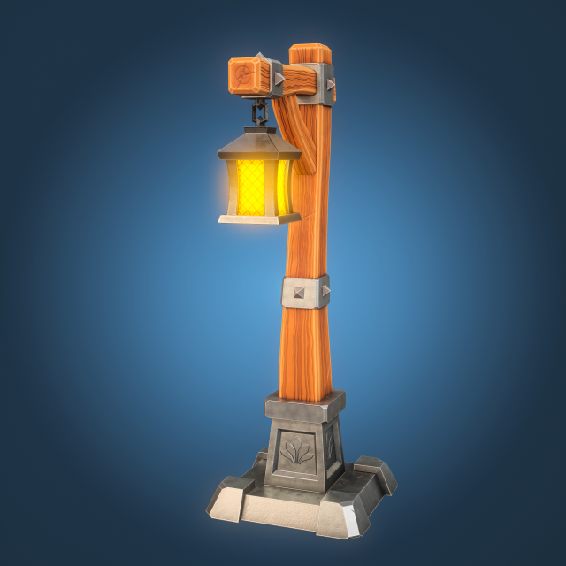 Stylized Lamp post 3D Model in Lamp 3DExport