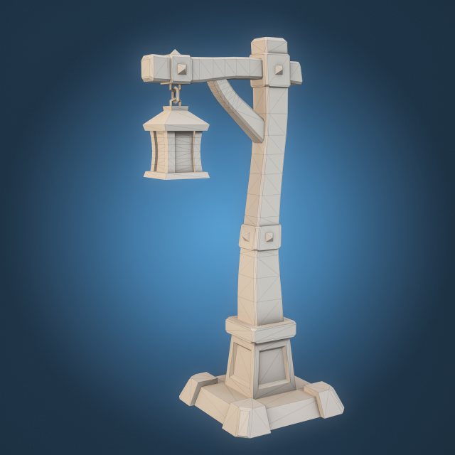 Stylized Lamp post 3D Model in Lamp 3DExport