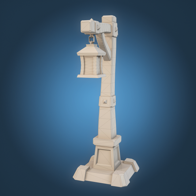 Stylized Lamp post 3D Model in Lamp 3DExport