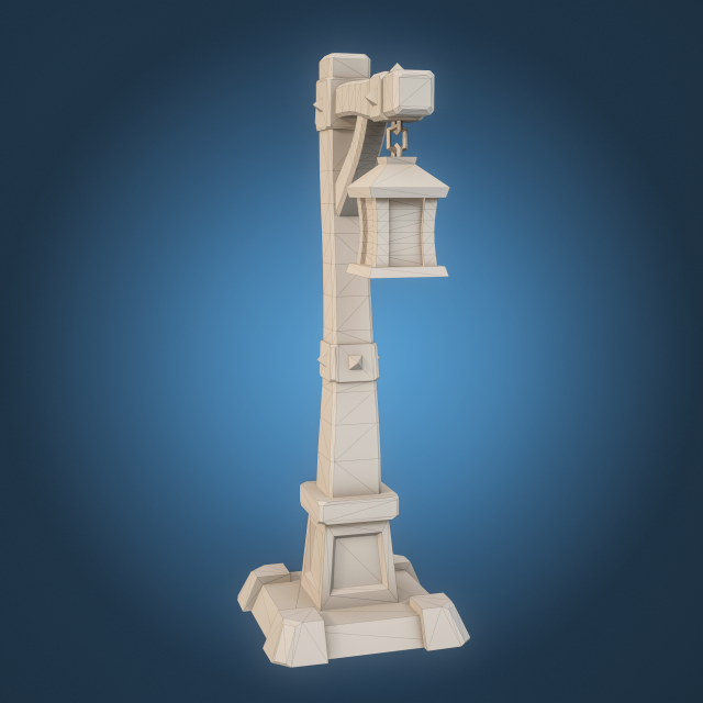 Stylized Lamp post 3D Model in Lamp 3DExport