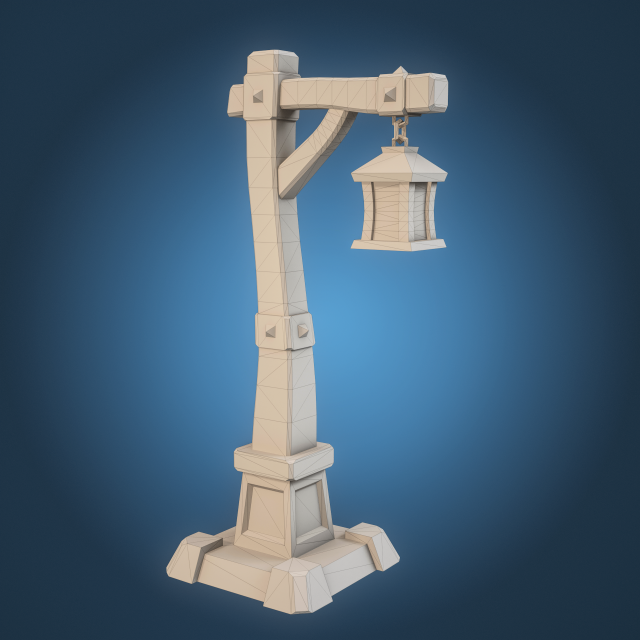 Stylized Lamp post 3D Model in Lamp 3DExport