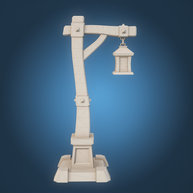 Stylized Lamp post 3D Model in Lamp 3DExport