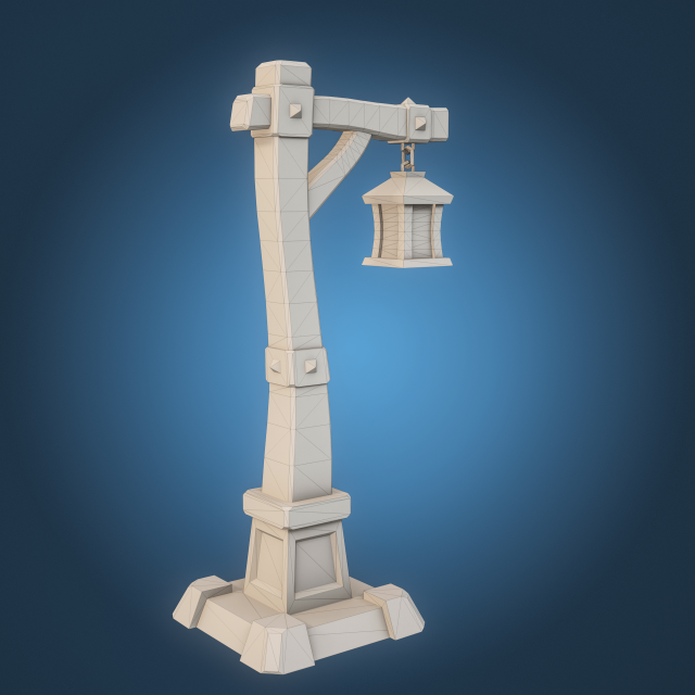 Stylized Lamp post 3D Model in Lamp 3DExport