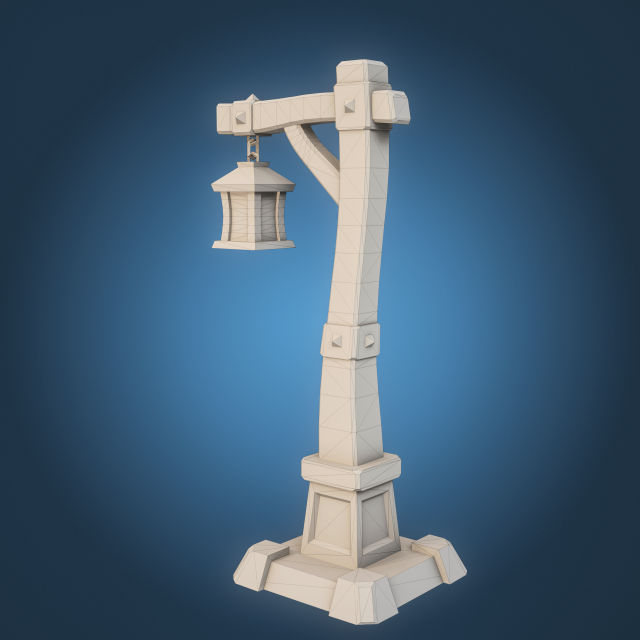 Stylized Lamp post 3D Model in Lamp 3DExport