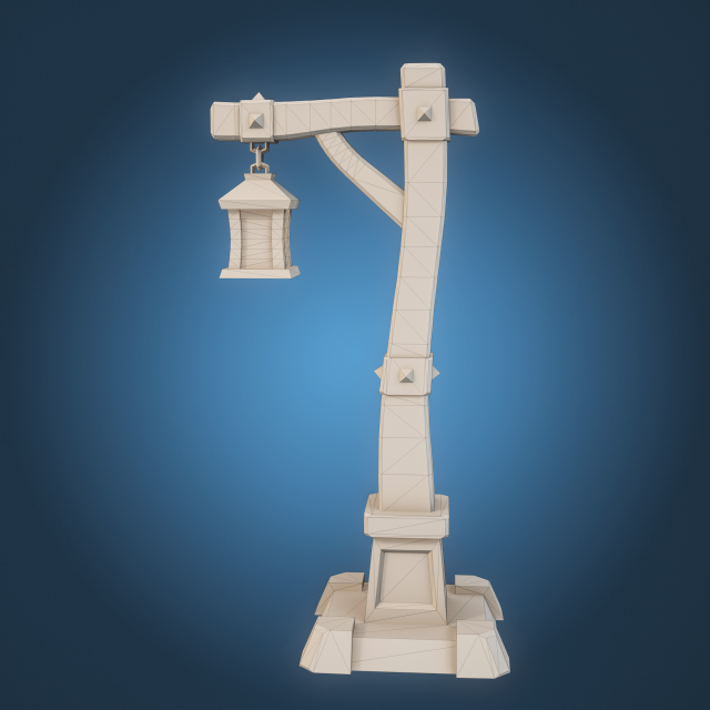Stylized Lamp post 3D Model in Lamp 3DExport