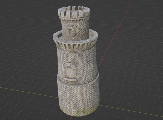 Castle Tower 3D Model in Fantasy 3DExport