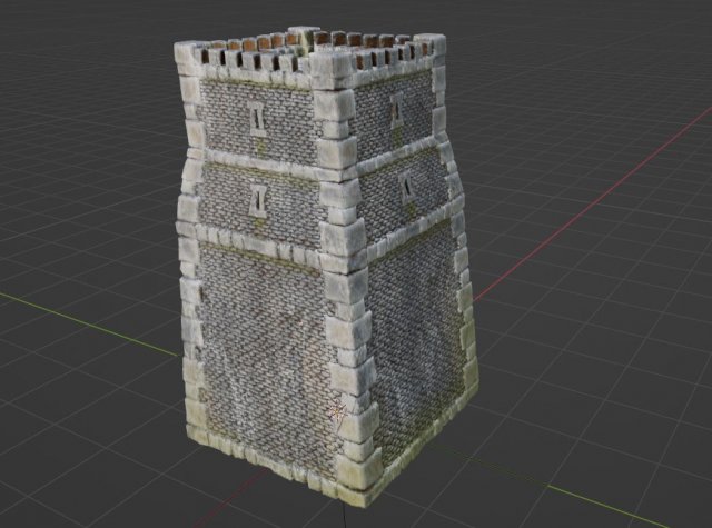 Castle Tower 3D Model in Fantasy 3DExport