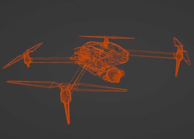 Quadcopter Drone 3D Model in Drone / Copter 3DExport